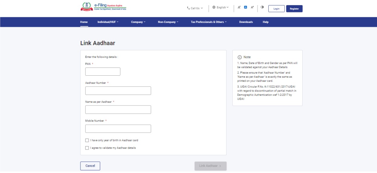 How To Link Aadhaar With PAN: Online Process and Link Status