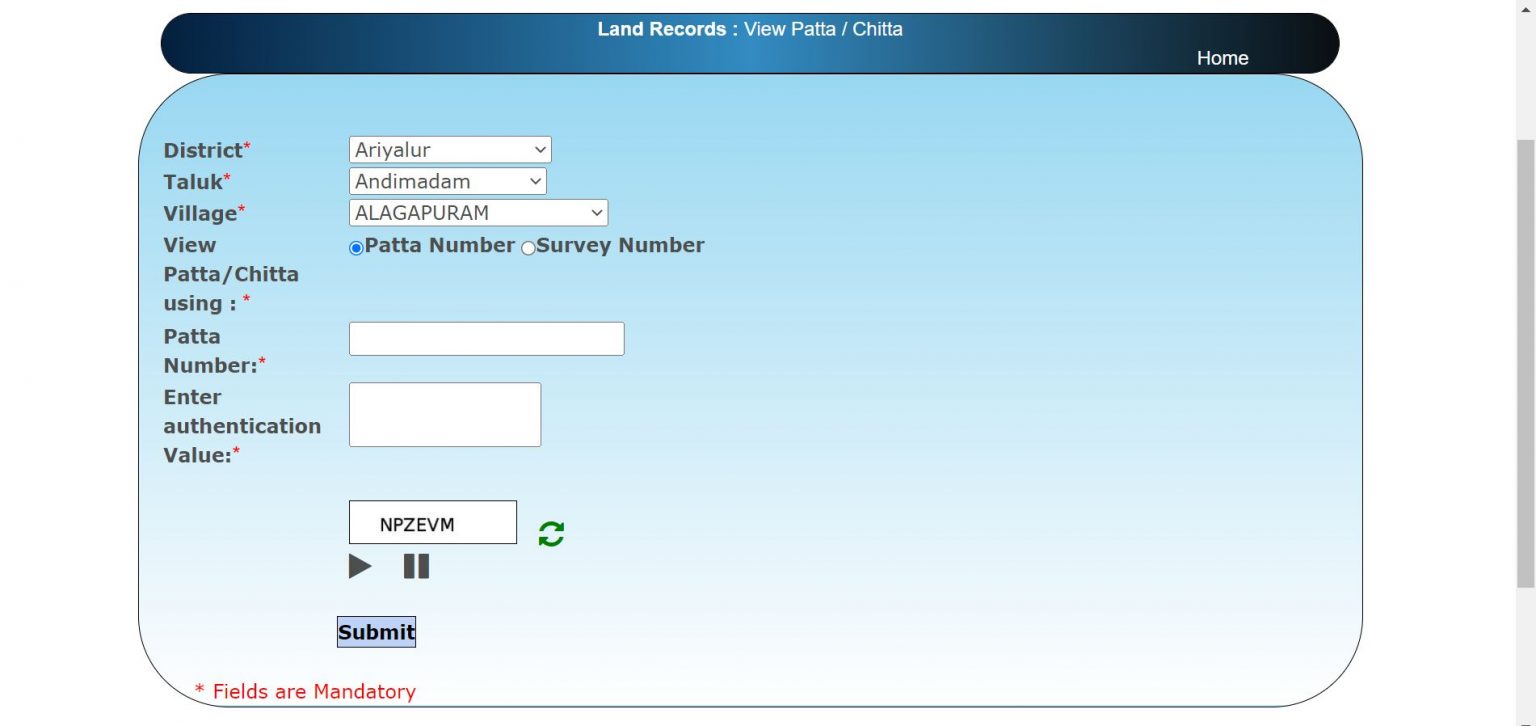Patta Chitta Online: How to View Tamil Nadu Land Record